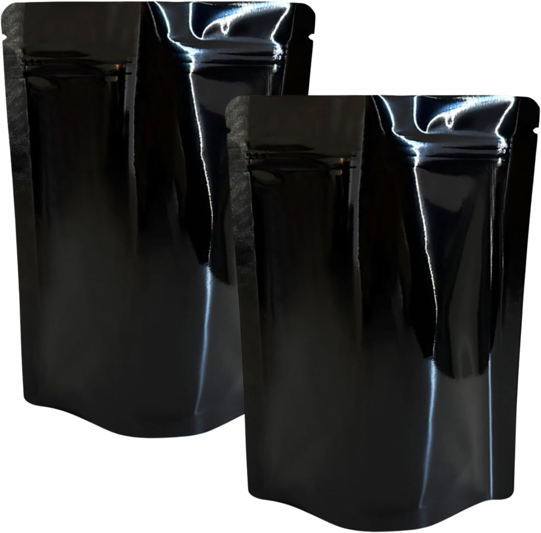 Amazon.com: 50 Pack Black Mylar Bags, Plastic Smell Proof Bag Reusable ...