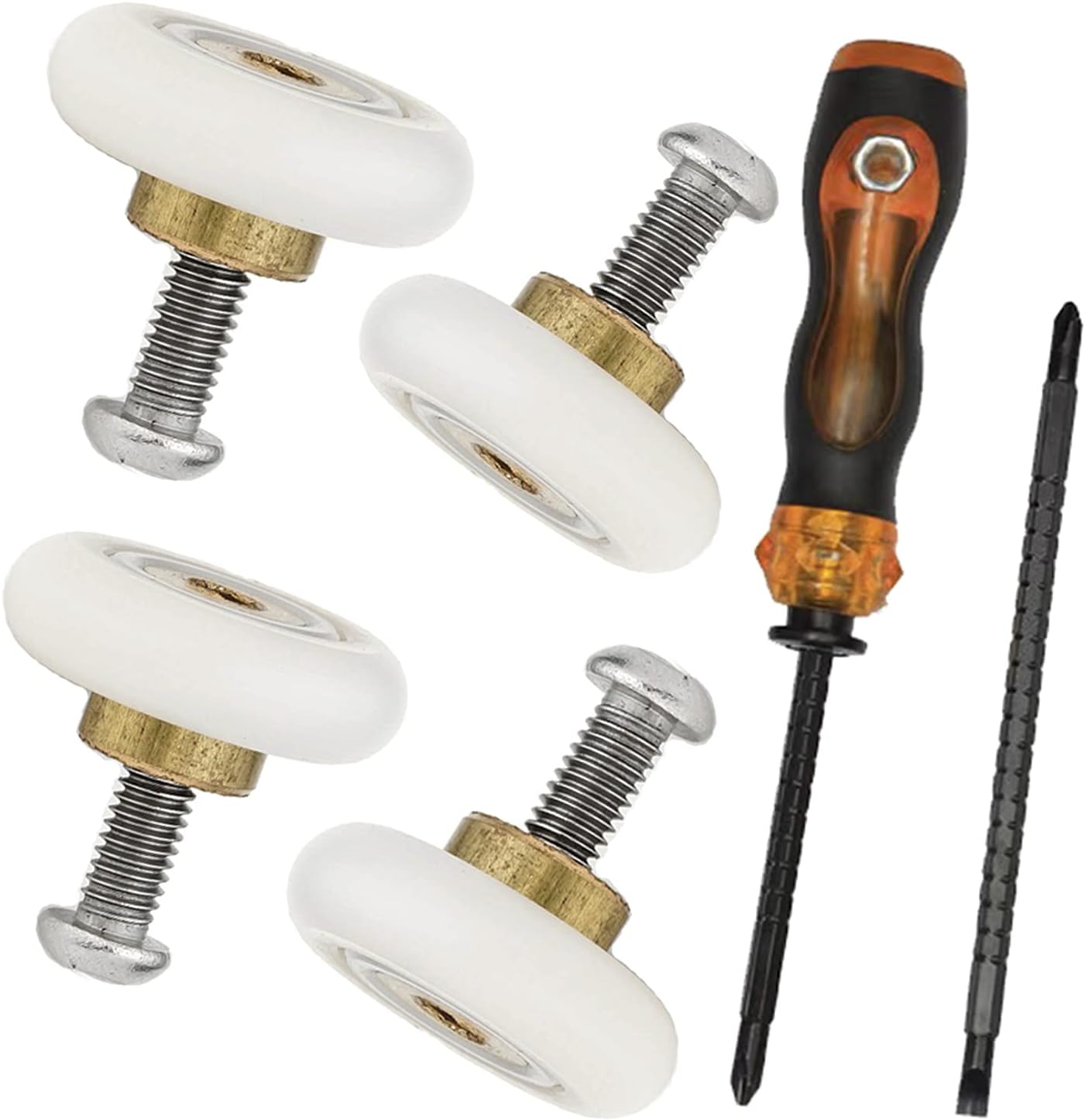 4 Sets Shower Door Rollers Runners Wheels Replacement Part Bathroom ...