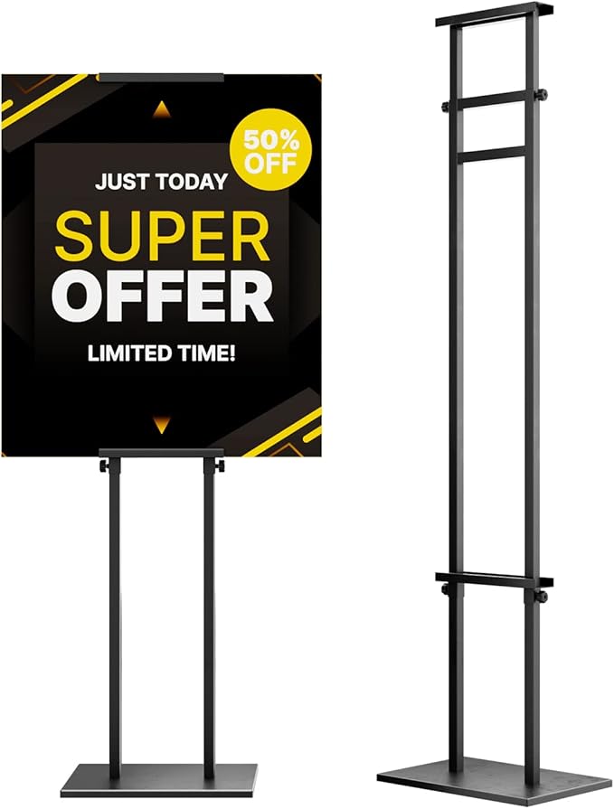 Amazon.com : WHAUU Display Stand Sign Holder,Heavy Duty Adjustable ...