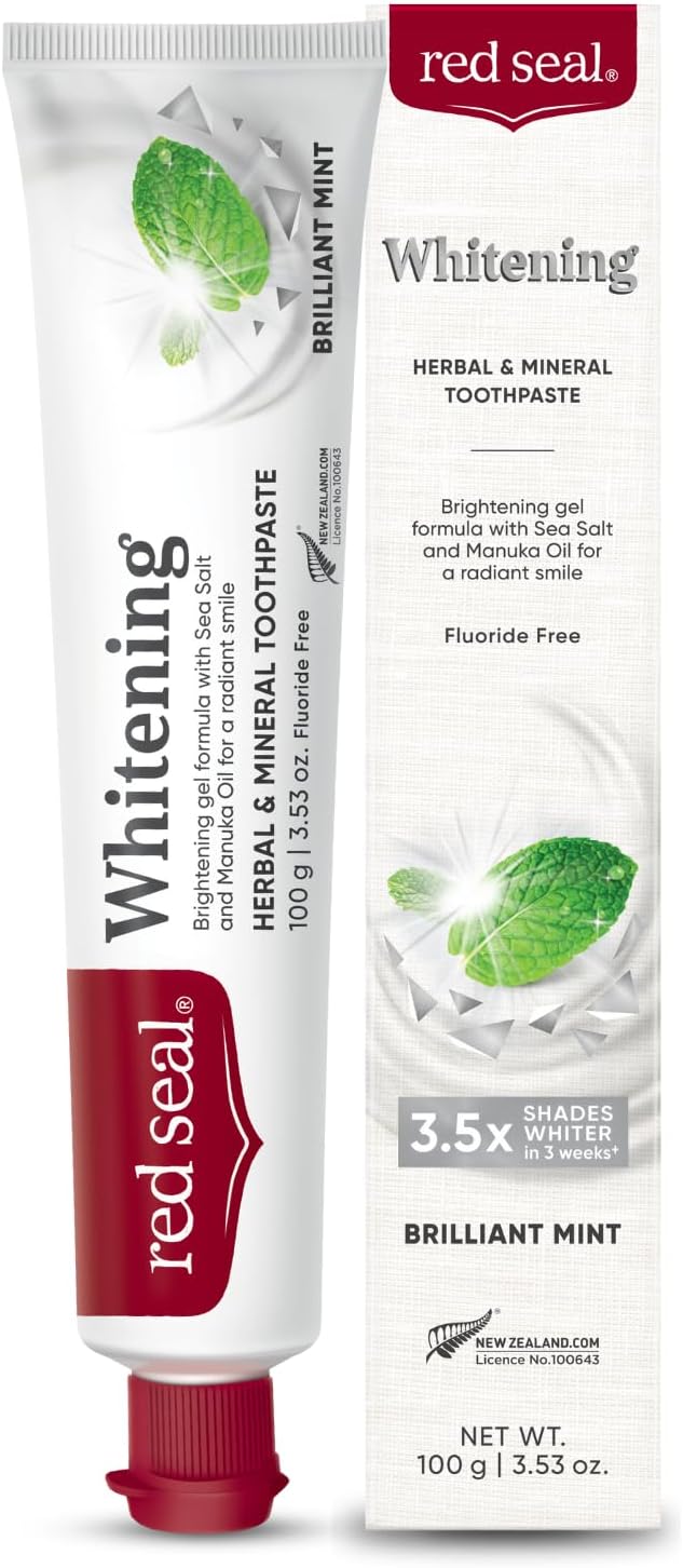 Amazon.com: Red Seal Brilliant Mint Whitening Toothpaste, Vegan ...