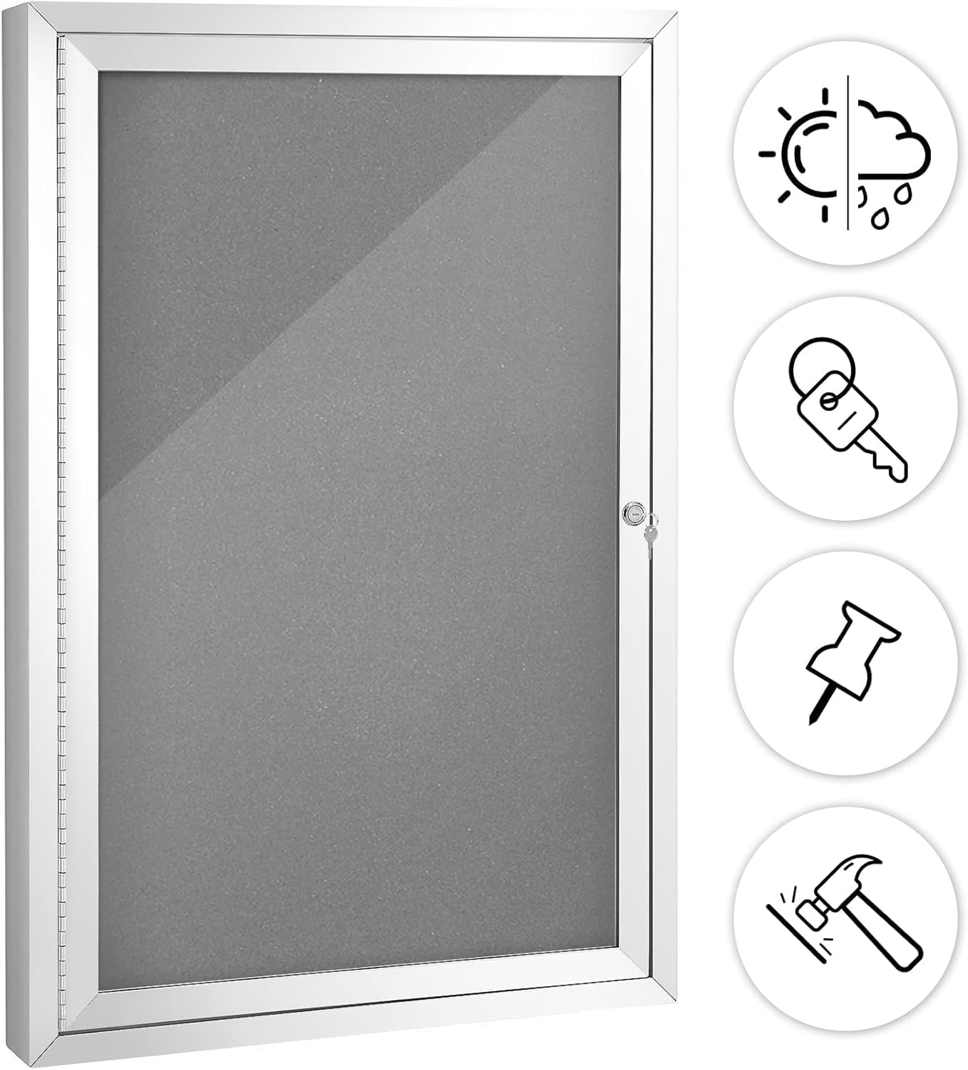 red17: Poster Case Notice Boards - Outdoor Lockable - Black - A1 ...