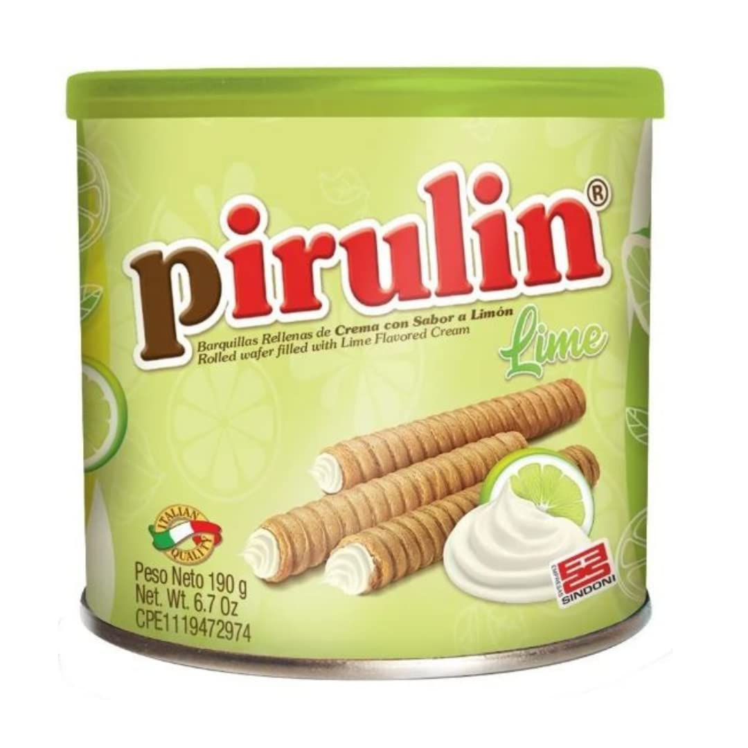 Buy Pirulin Coco & Pirulin Lime Barquillas Rellenas con Crema Sabor a ...