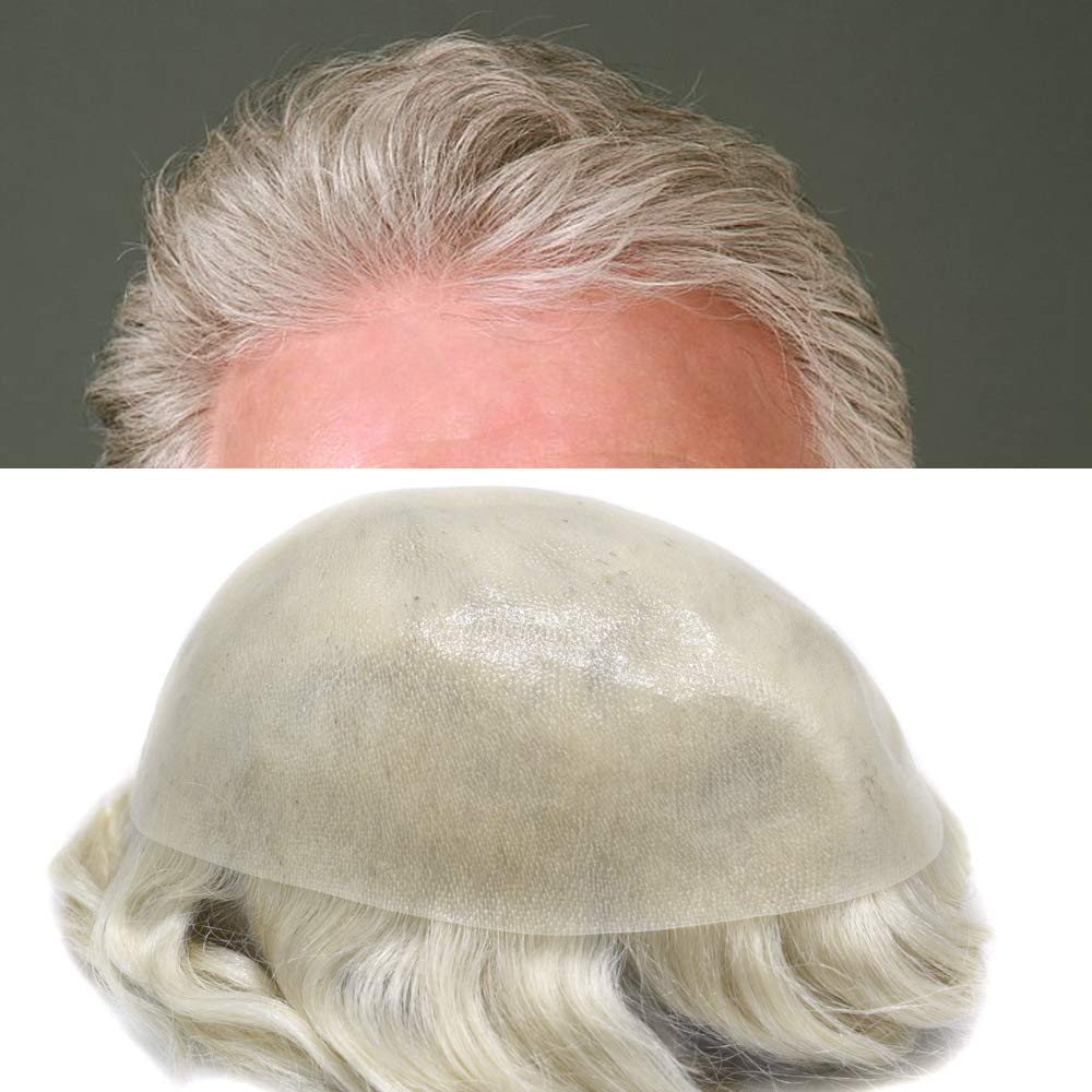 Amazon.com : Toupee For Men 0.12MM V-looped Mens Toupee Real Human Hair ...