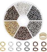 PandaHall Elite 1 Box 6 Colors About 1300 Pcs Iron Plated Jump Rings ...