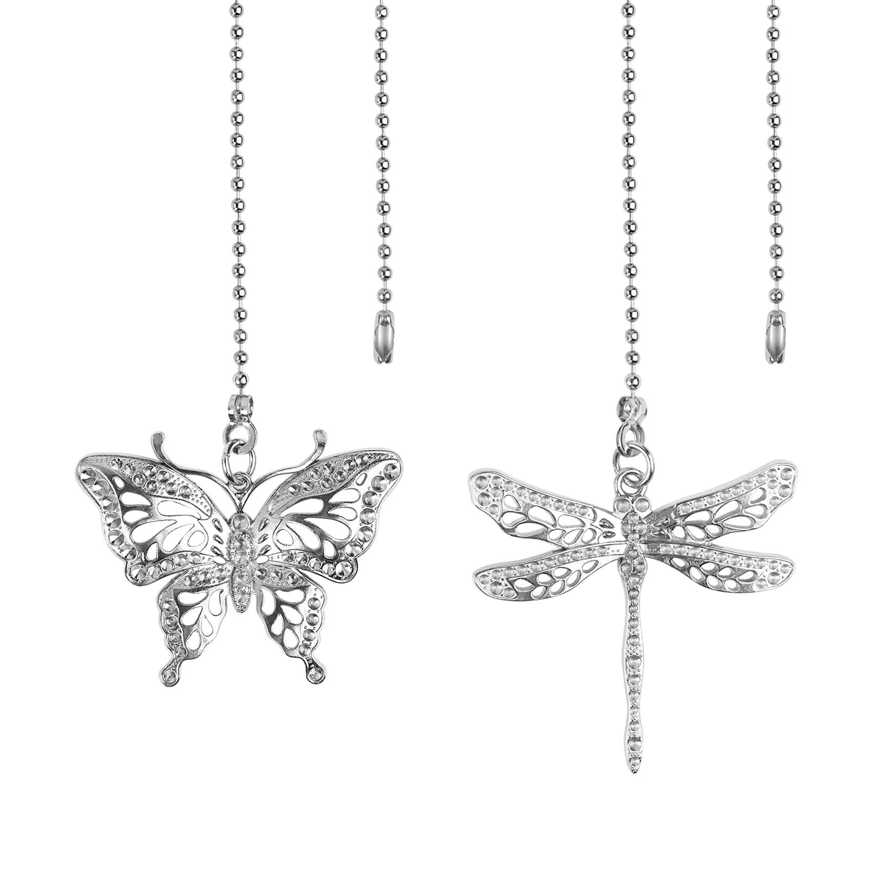 STNRST-IN Ceiling Fan Pull Chain Extender, 2Pcs Dragonfly and Butterfly ...
