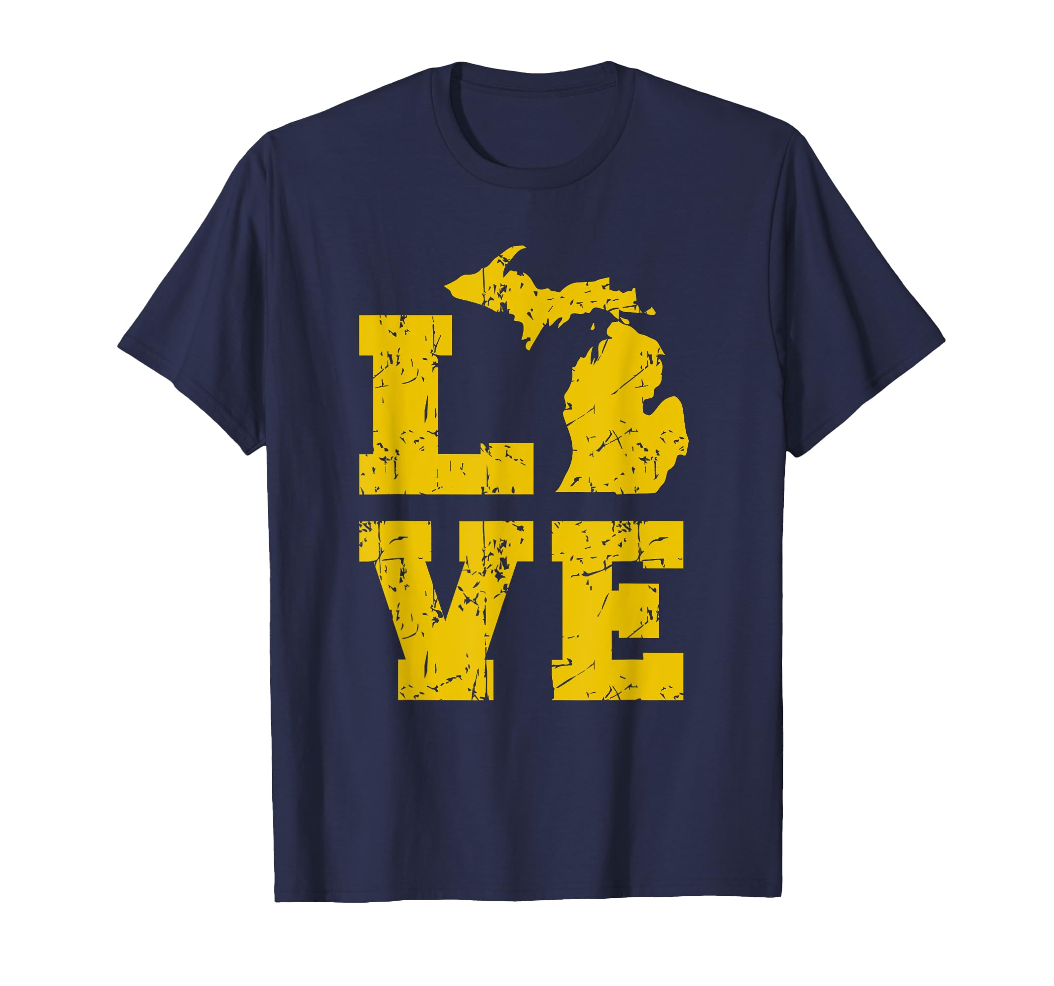 Amazon.com: Michigan Love MI Vintage T-Shirt : Clothing, Shoes & Jewelry