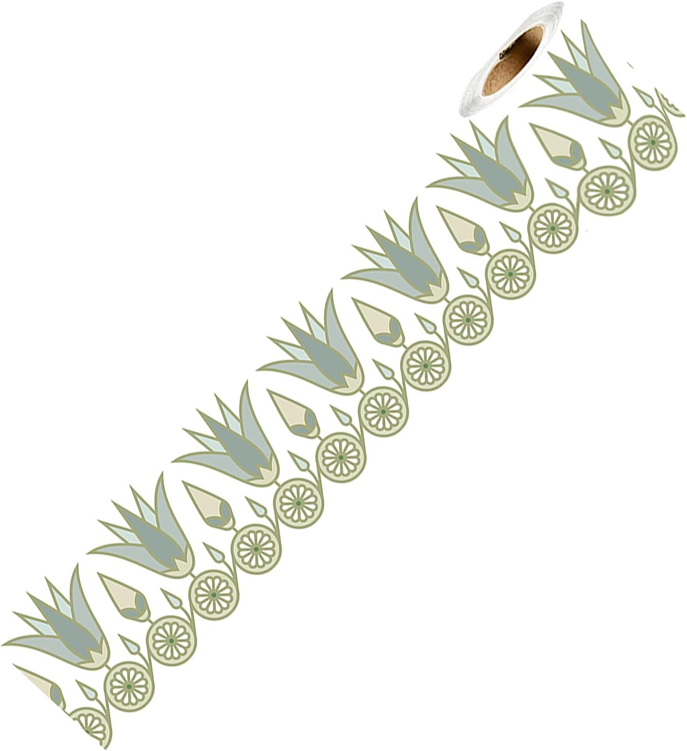 hapygasmAZ Green Floral Border Trim Wallpaper Border 4 Inch Wide Nature ...