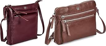 Amazon.com: Cochoa Small Soft Pebbled Real Leather Women Crossbody ...