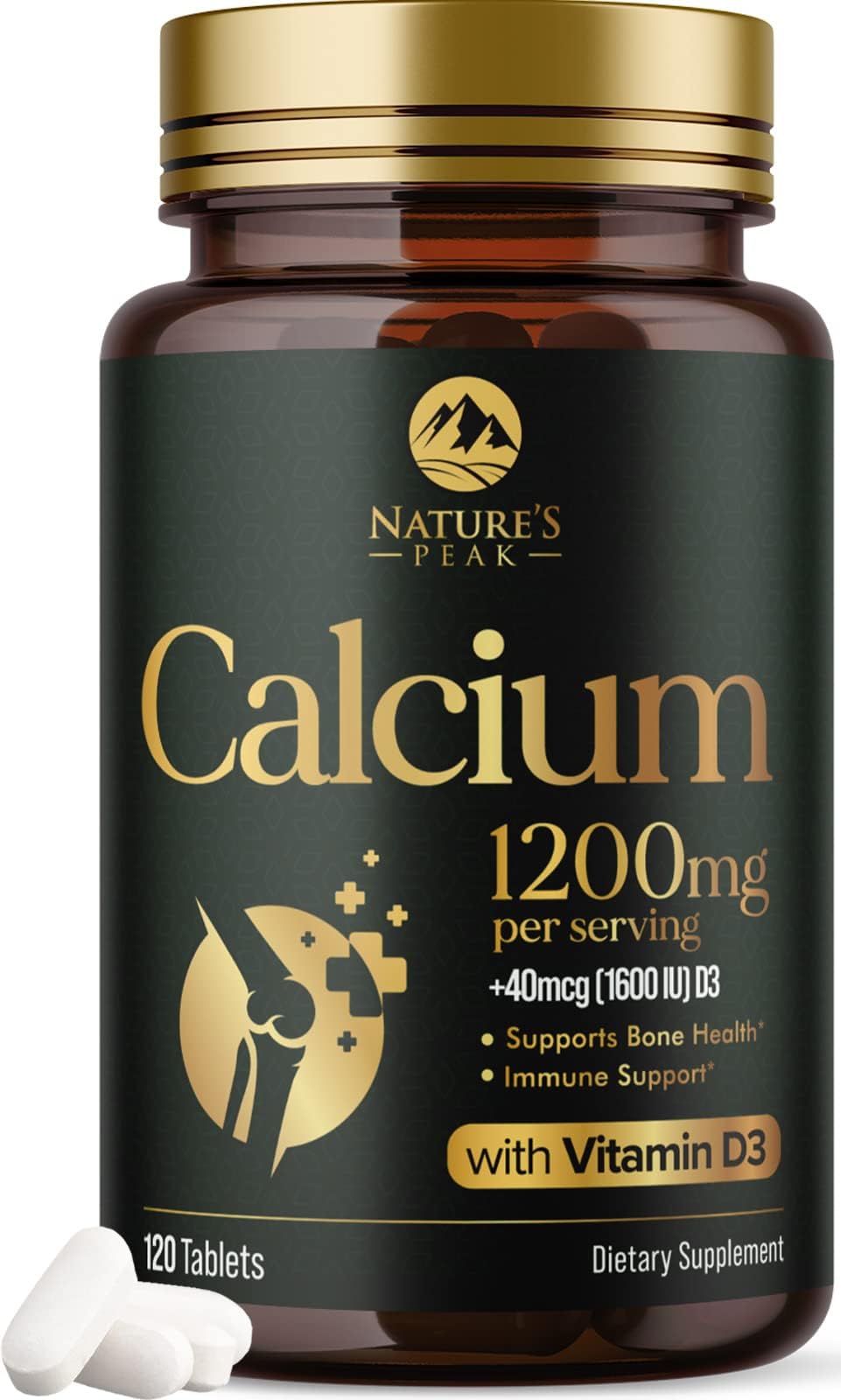 Amazon.com: Puritan's Pride Absorbable Calcium 1200 mg with Vitamin D ...
