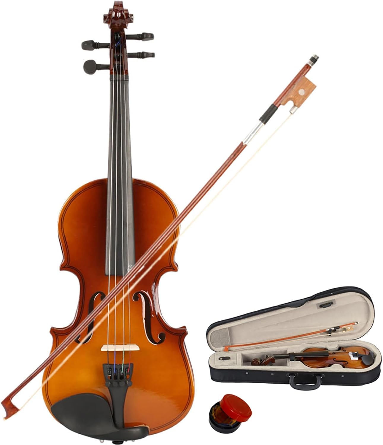 Amazon.com: 1/8 Acoustic Violin with Case Bow Rosin, Beginner Violin ...