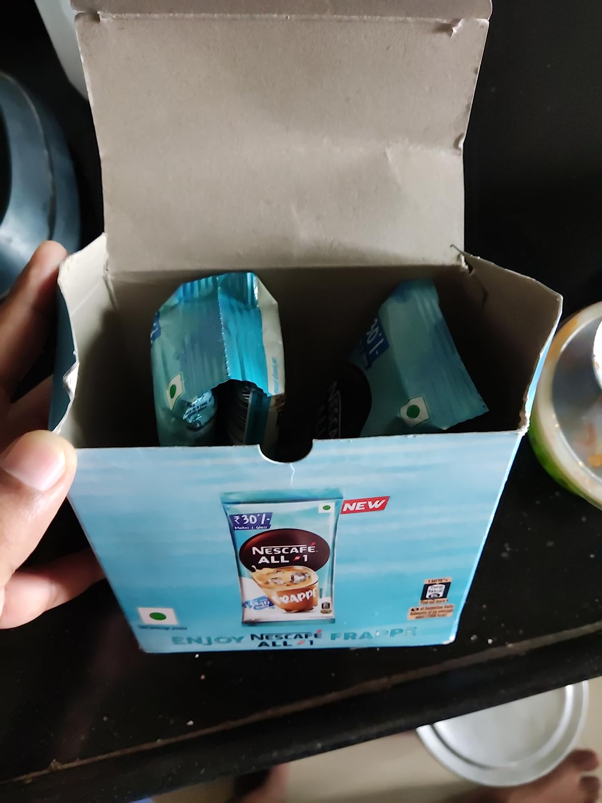 Nescafe All In 1 Frappe, Instant Cold Coffee Mix Powder, Bag, 224Grams ...