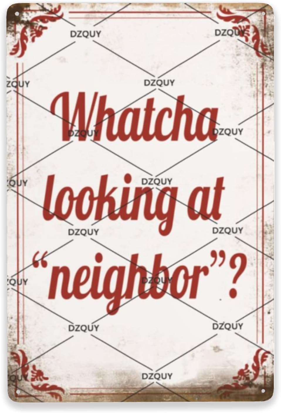 Amazon.com: DZQUY Vintage Porch Decor Annoying Neighbor Signs Whatcha ...