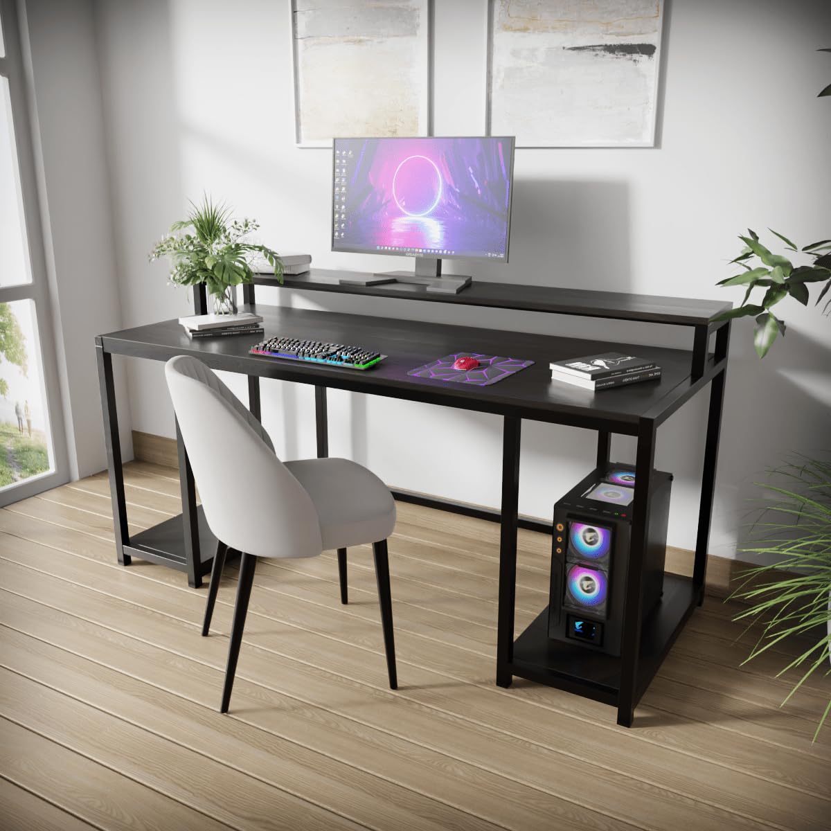 Riyan Luxiwood® Nexus Computer Table in Engineering Wood for Home ...
