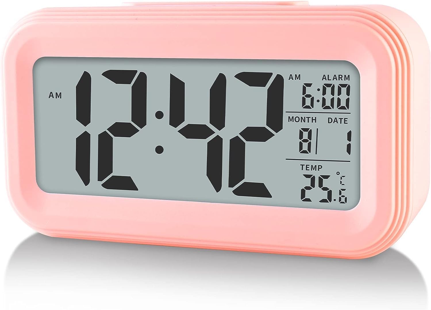 Hiseeyo Upgraded Digital Alarm Clock, 4.3" LED Display with Temperature ...