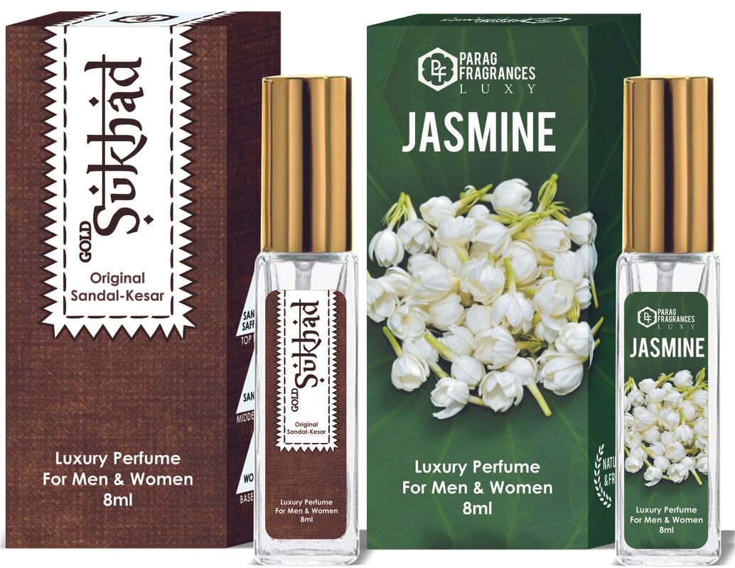 Buy Parag Fragrances Sukhad & Jasmine Luxury Perfume Combo (8ml x 2pc ...