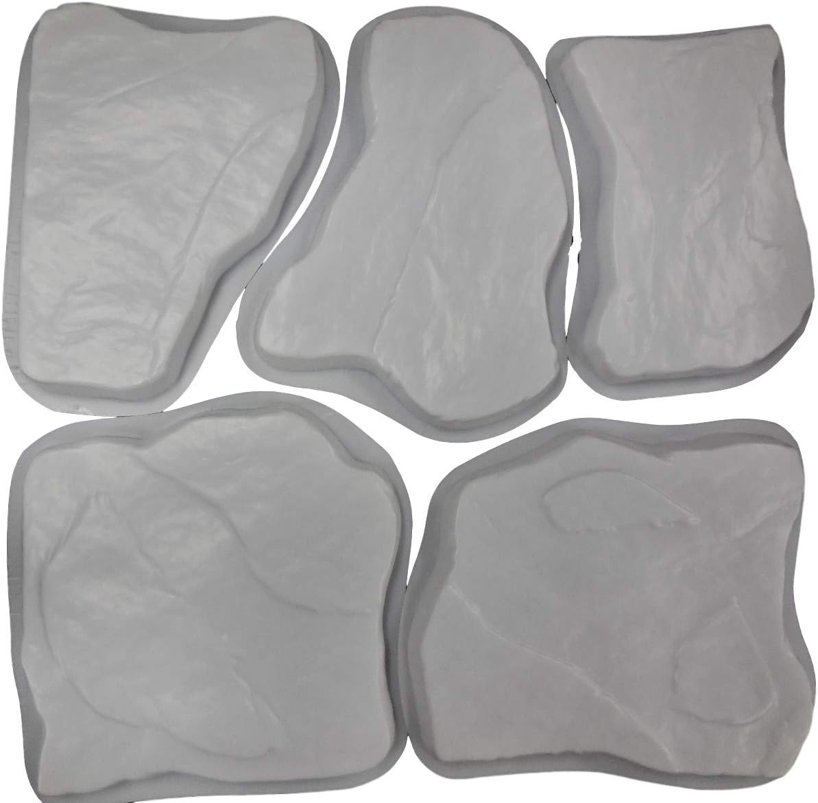 Amazon.com: Huge Flagstone Slate Stepping Stone Concrete Mold Set of 5 ...