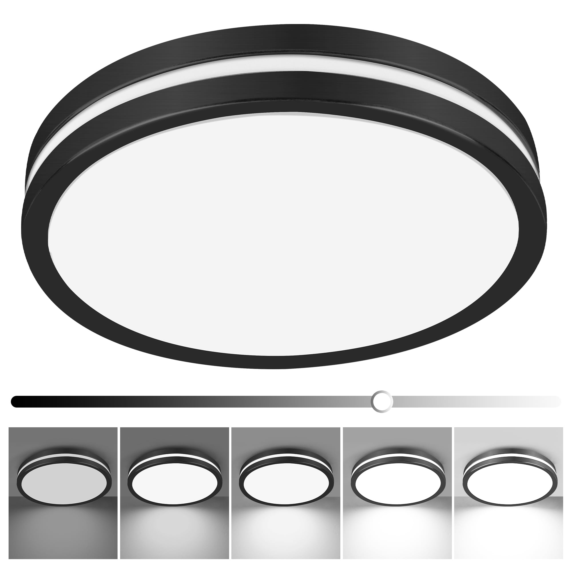 Hlite 12 inch 20W Flush Mount LED Ceiling Light,1500LM Bright Ceiling ...