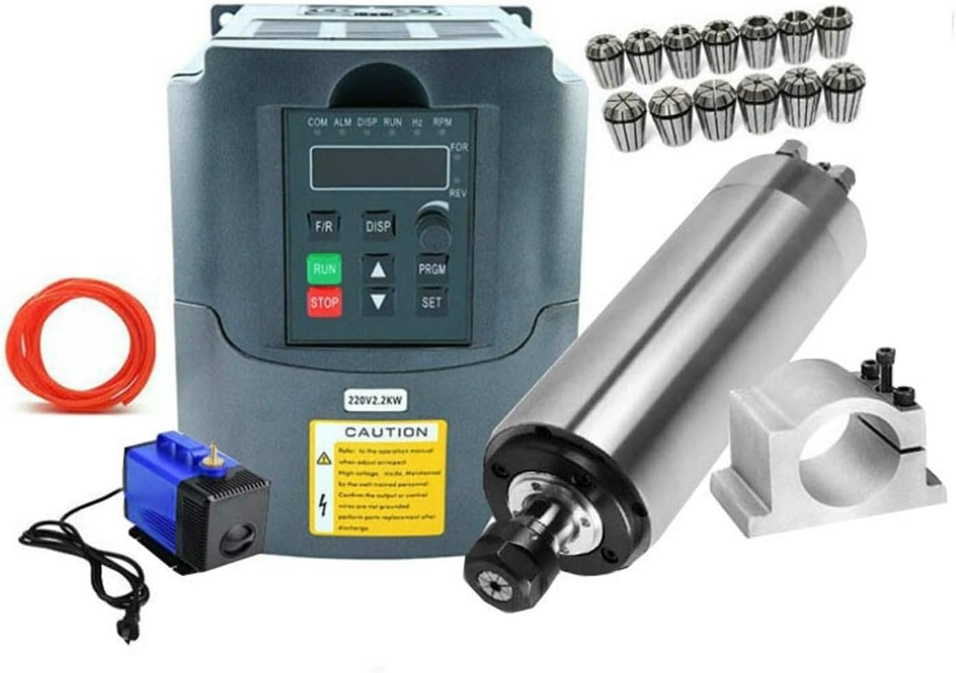ZEEGII 1.5kw water cooled spindle kit spindle motor + 1.5KW inverter ...