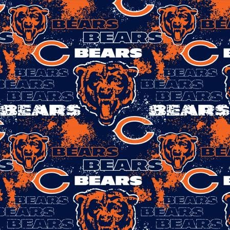 Amazon.com: Chicago Bears Cotton Fabric - NFL Team Logo Cotton Fabric ...