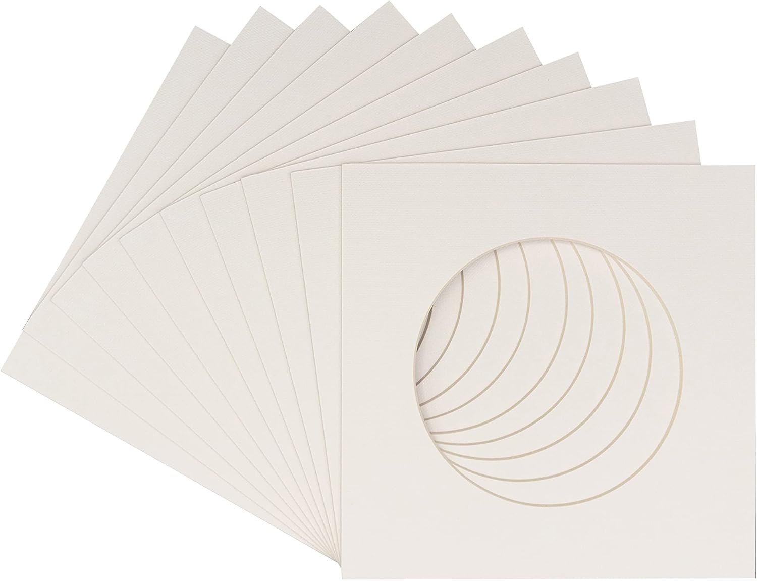 Amazon.com: 8x8 Mat Bevel Cut for 4x4 Photos - Precut Textured White ...