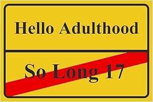Amazon.com : Rustic Metal Age Sign - 17 to 18 and 29 to 30 Years ...