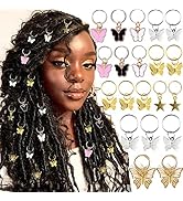 Amazon.com: NAISKA 24Pcs Gold Butterfly Braid Clips Spring Hair Jewelry ...