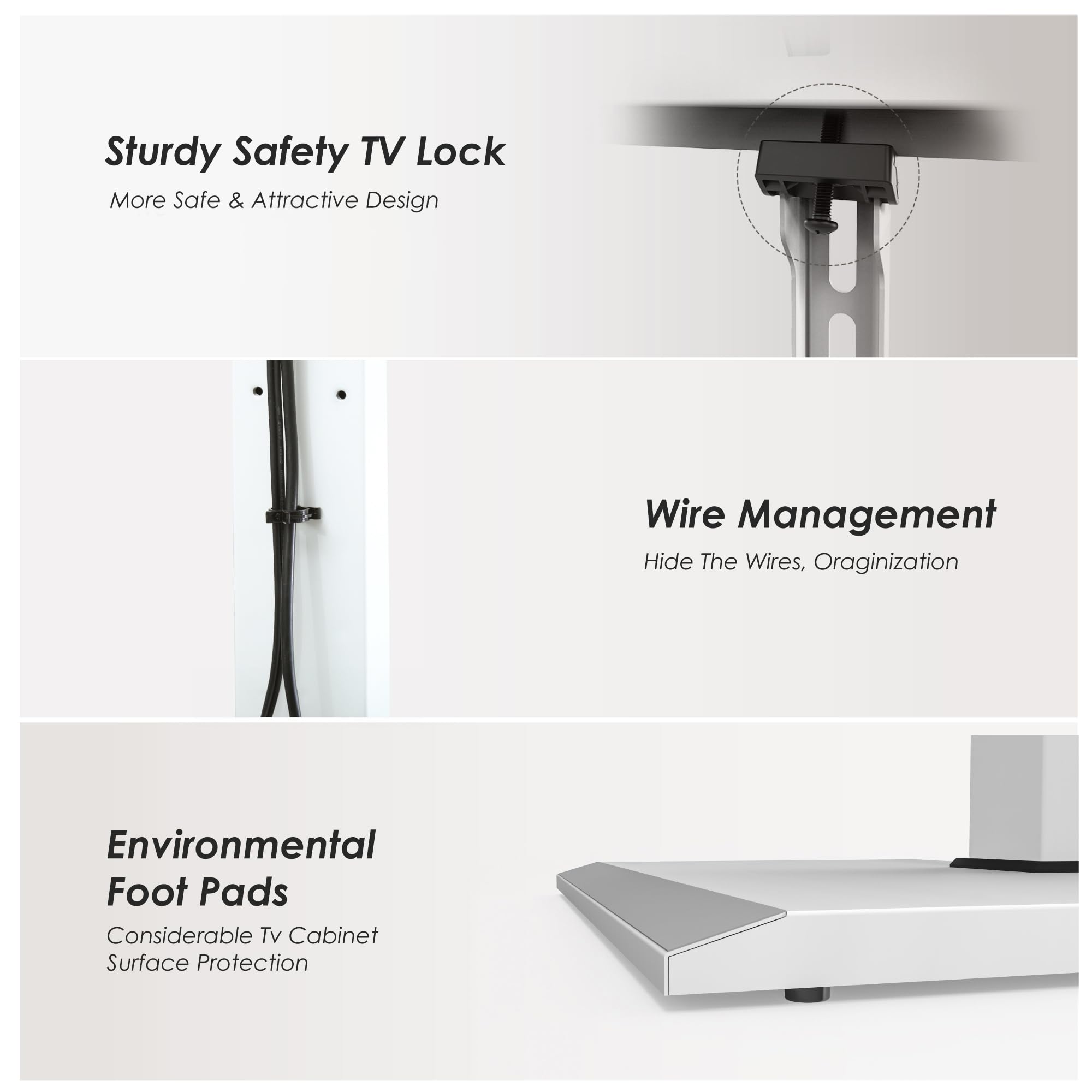 Snapklik.com : FITUEYES Iron Base Universal Floor TV Stand