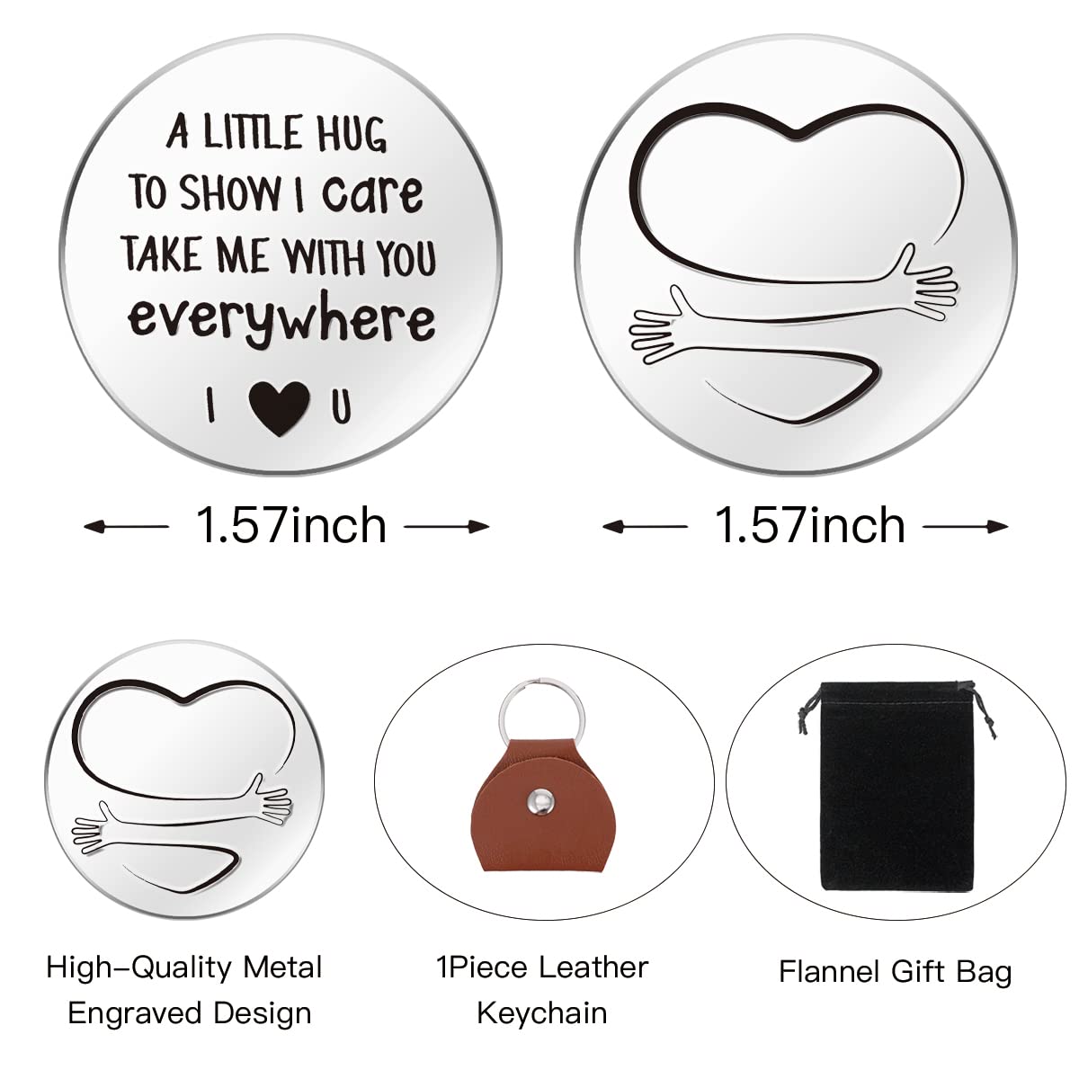 Snapklik.com : A Little Hug To Show Inspirational Pocket Hug Token Gift ...
