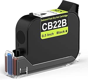 Amazon.com: YEV Original 42ml Solvent Based Fast Drying Ink Cartridge for 12.7mm/0.5 Inch ...