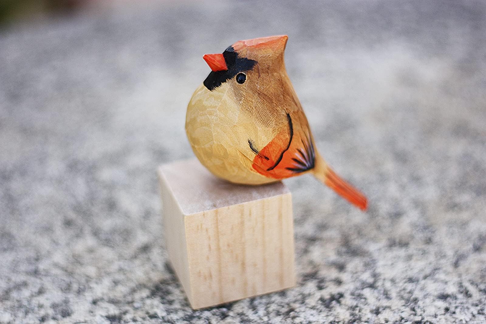 Amazon.com: INF-STAR Handmade Small Wood Female Northern Cardinal ...