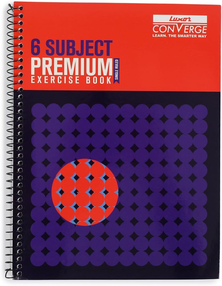 papergrid Spiral Notebook - Single Line (Ruled), 6 Subjects, 24 X 18 cm ...