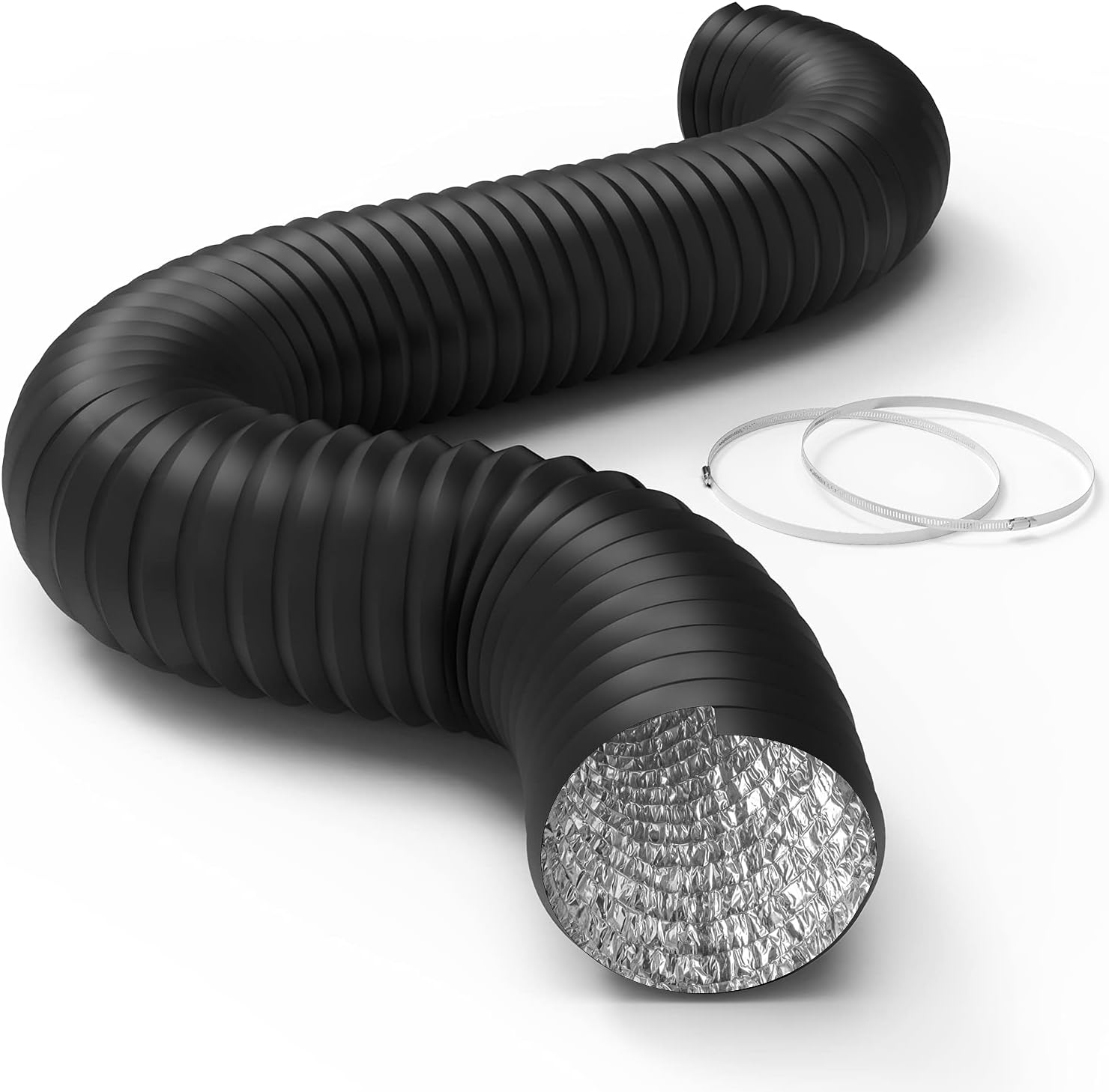 White Flexible Pvc Vinyl Vent Duct Hose, 4 in. x 20 ft. - Amazon.com