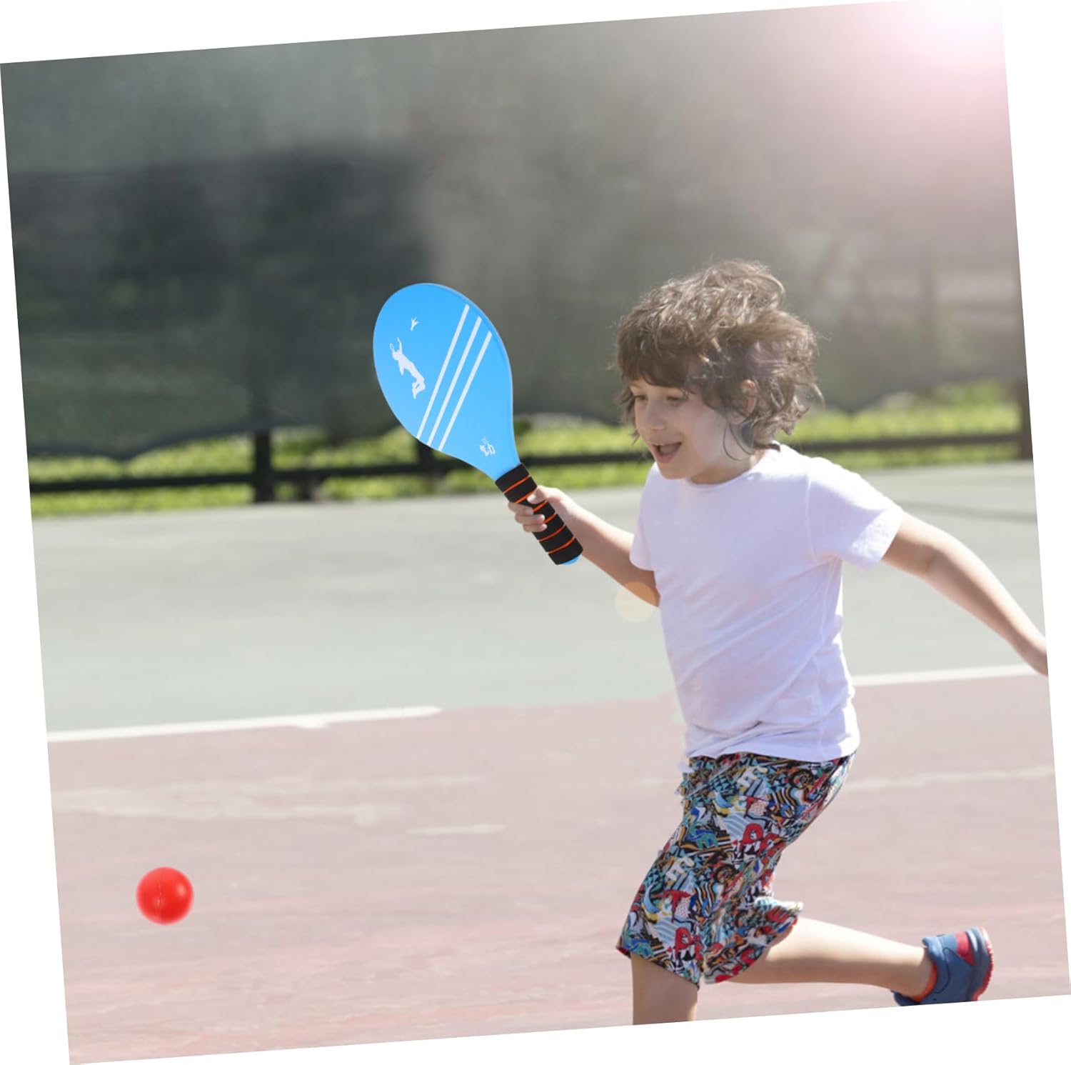 BIUDECO 2pcs Racket Wood Badminton Racket Paddle Ball Racket Wooden ...