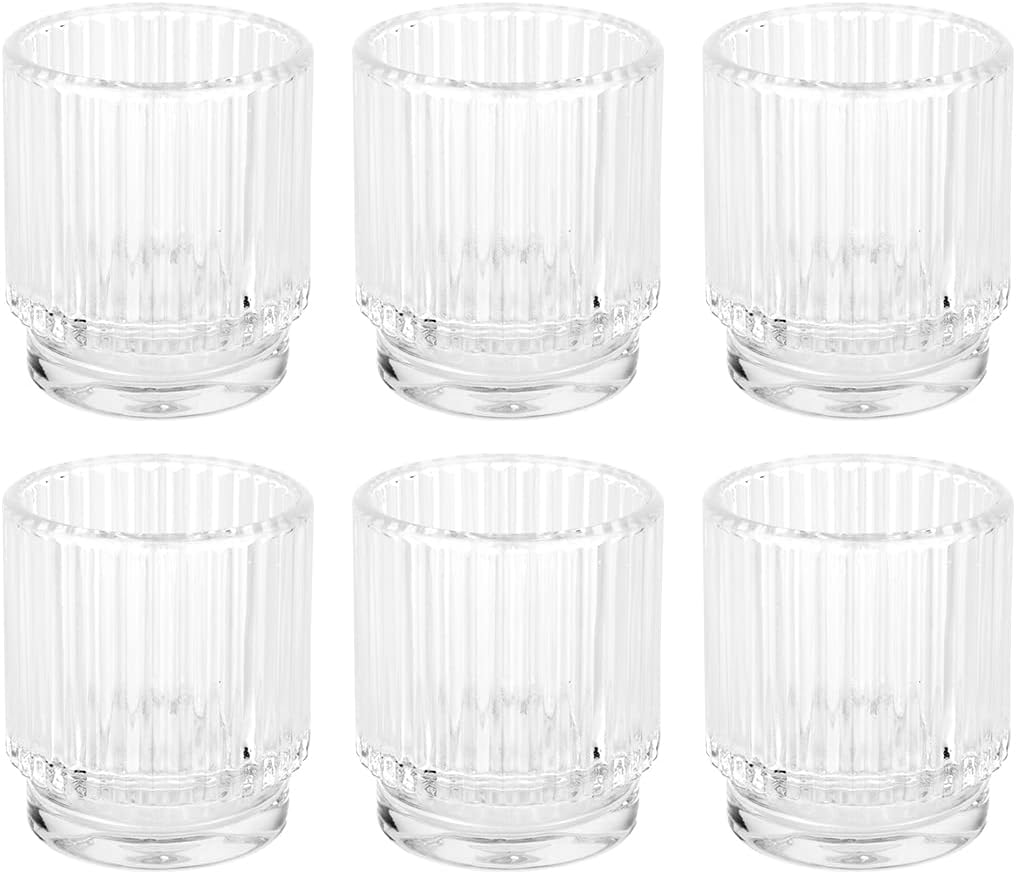 Amazon.com: Richland Royal Textured Glass Votive Holder Petite Clear ...