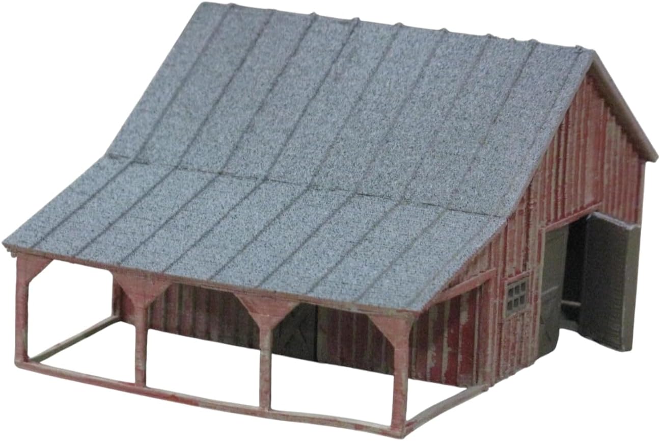 Amazon.com: HO/N Scale Small Cattle Barn with Accessories Model Kit for ...