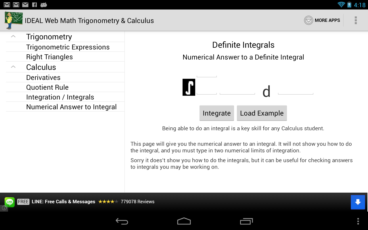 IDEAL Web Math Trigonometry and Calculus - App on Amazon Appstore