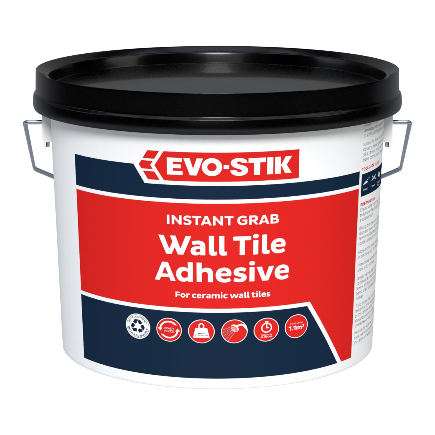 Evo Stik Wall Tile Adhesive Instant Grab Economy Size : Amazon.co.uk ...