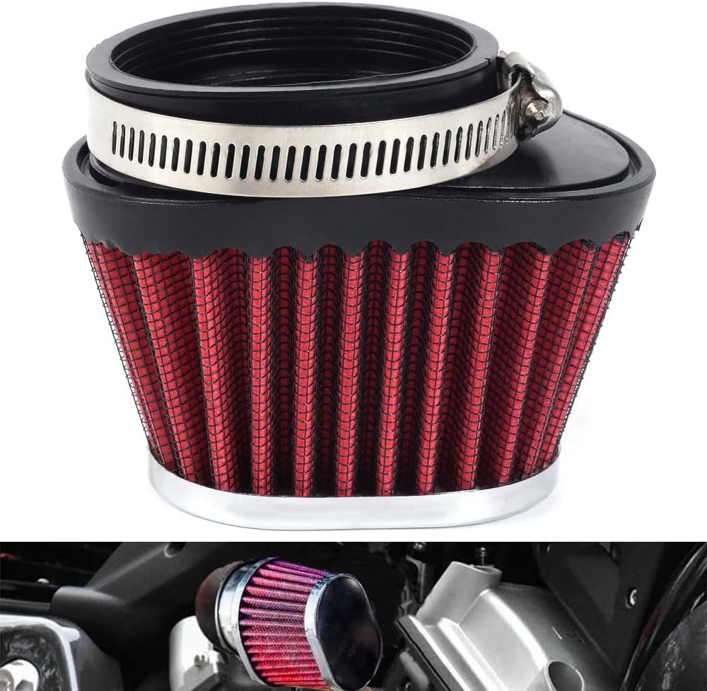 Amazon.com: Motorcycle Air Filter Universal Replacement Engine Filter ...