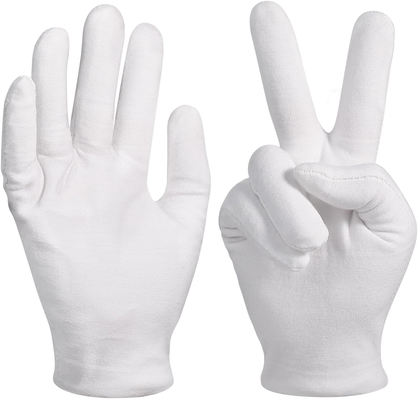 Amazon.com : TsMADDTs Cotton Gloves, 5 Pairs White Cotton Moisturizing ...