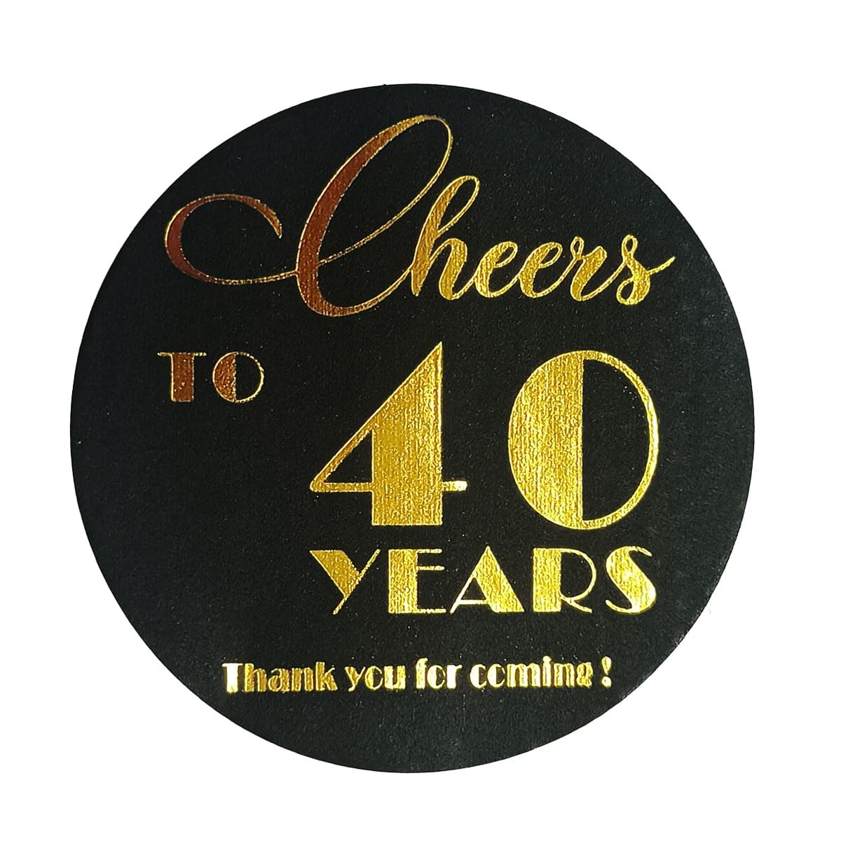 Amazon.com: Cheers to 40 Years Birthday&Anniversary Black & Real Gold ...