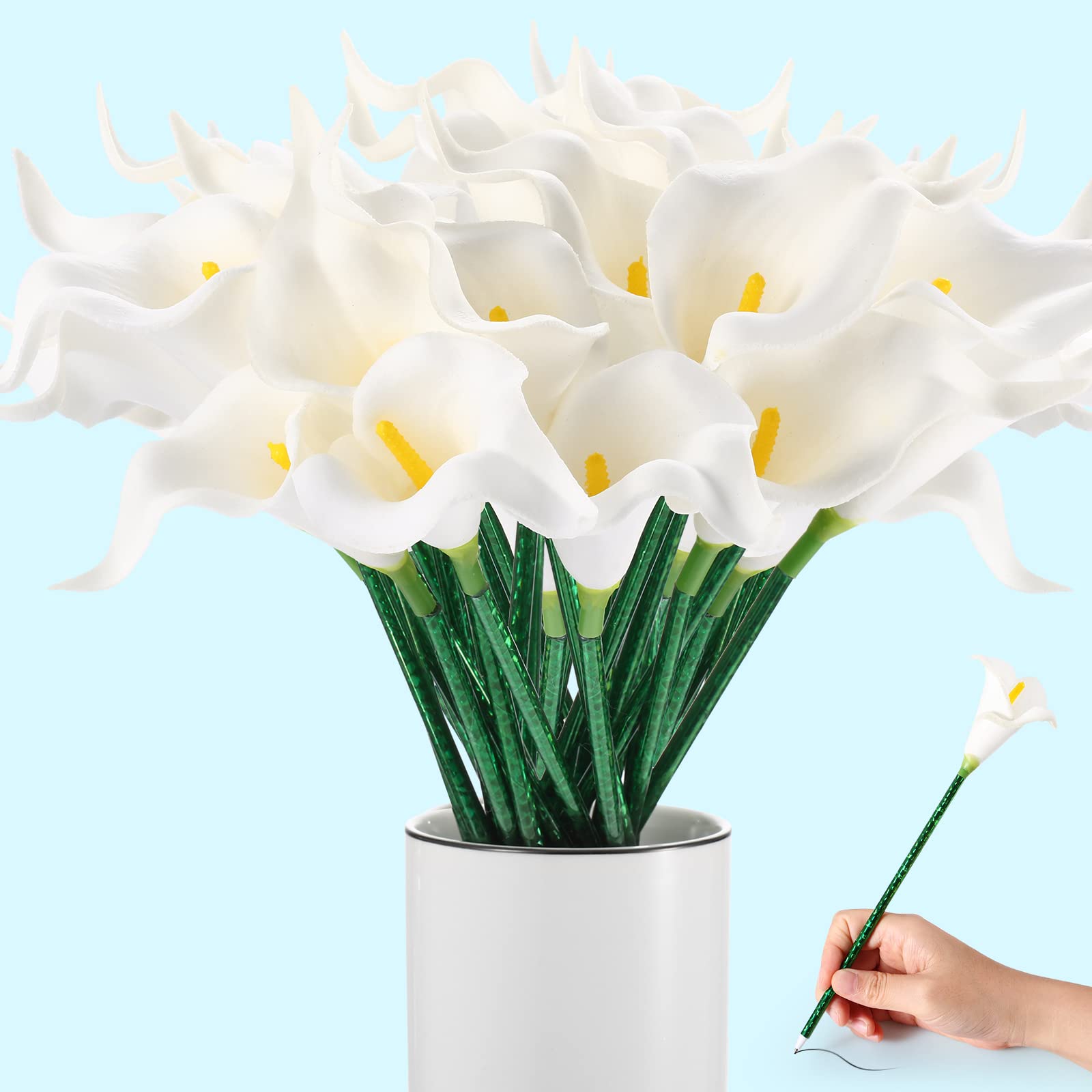 24 Pieces flower pens bulk Sunflower Butterfly Pens calla lily pens ...