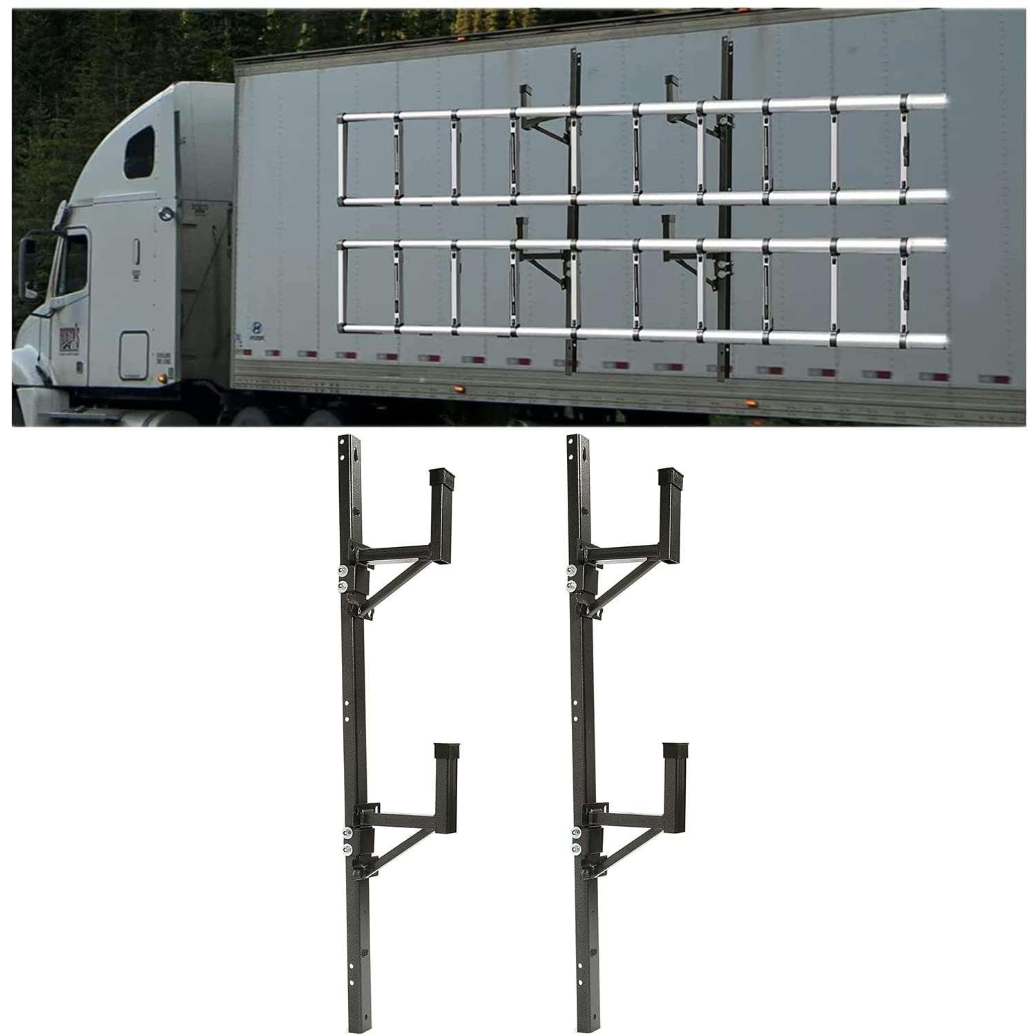 Enclosed Trailer Ladder Rack KUAFU Adjustable Trailer Ladder Rack ...