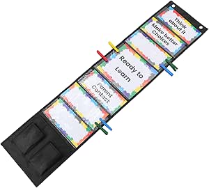 Amazon.com : VILLFUL 1 Set Track Pocket Chart Behavior Clip Chart for ...