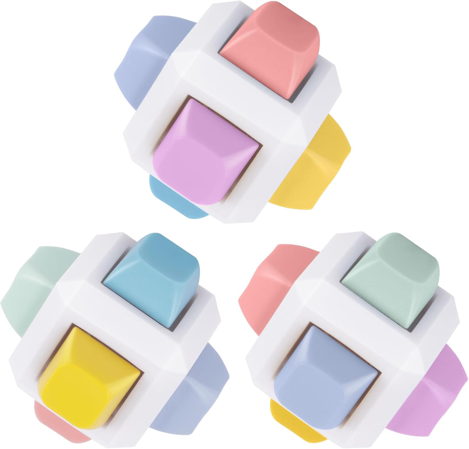 Amazon.com: HOMQYTE Keyboard Fidget Toys Adults 3PCS 6-in-1 Fidget ...