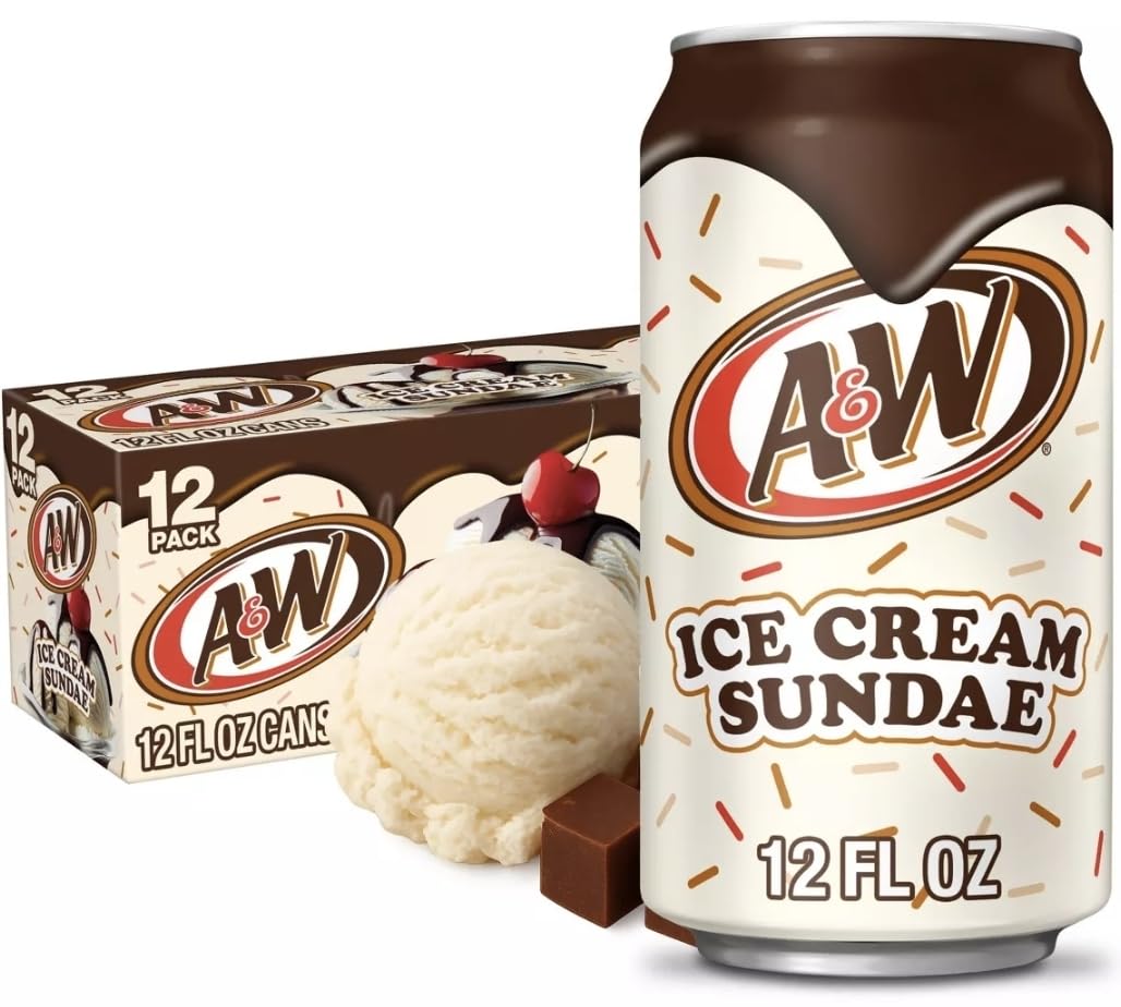 Amazon.com : A&W Ice Cream Sundae Soda, 12 Fl Oz Cans (12 Pack, Regular) : Grocery & Gourmet Food