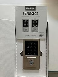 Kwikset SmartCode 270 Keyless Electronic Keypad Deadbolt with Prescott Entry Handleset, Auto ...