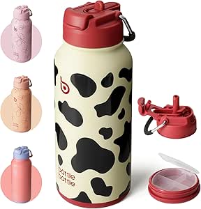 BOTTLE BOTTLE Insulated Water Bottle 950ml(32oz) Stainless Steel Sports Water Bottles with Straw ...
