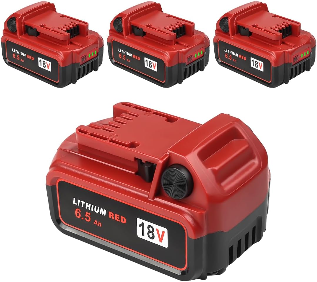 Upgraded 6.5Ah 18V Battery Replacement for Milwaukee M-18 Battery 4Pack ...
