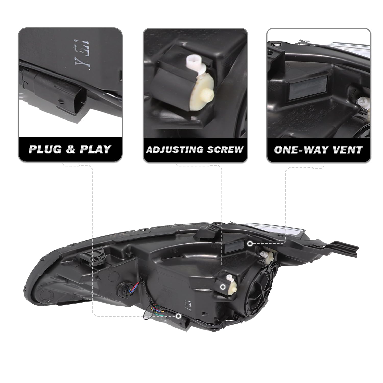Snapklik.com : Projector OEM Style Headlight Assembly Fit For 2016 2017 ...