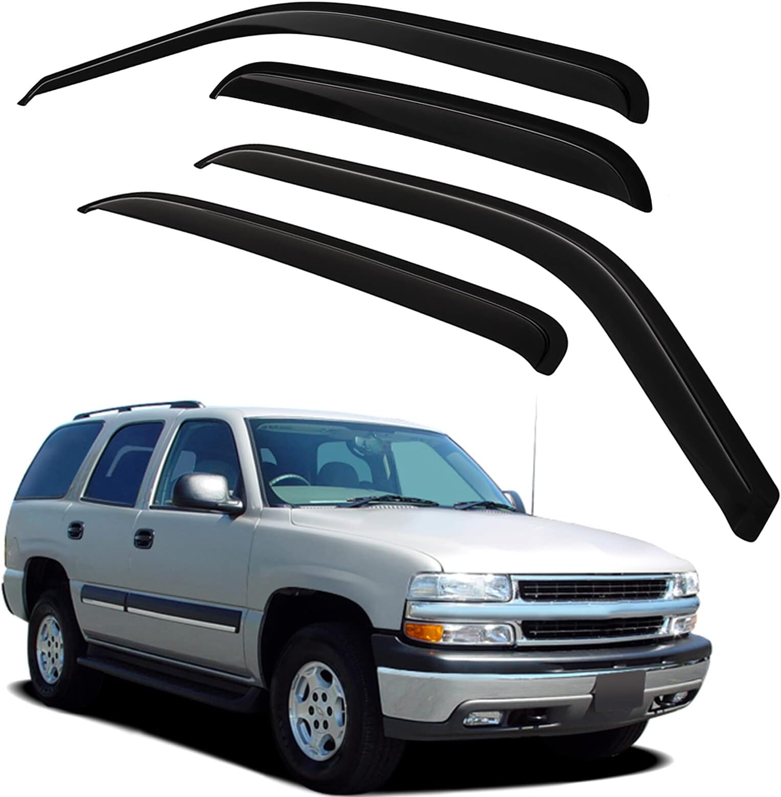 Amazon.com: Side Window Deflectors Rain Guards Vent Window Visors for ...